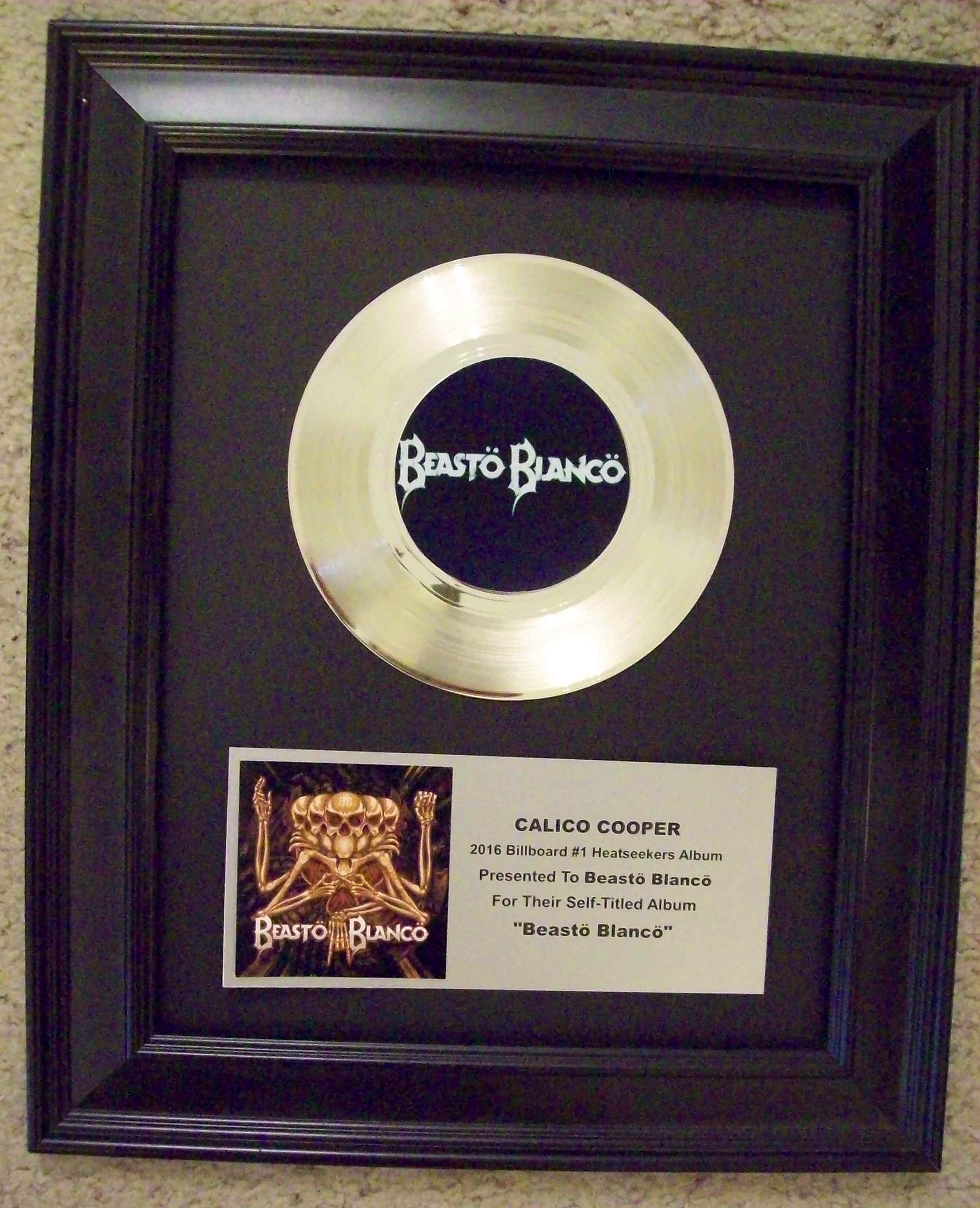 Custom Platinum 45 7" Record Award/Trophy